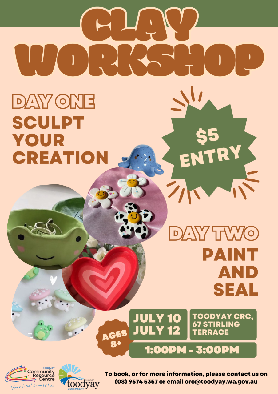 Two-Day Clay Workshop @ the CRC » Shire of Toodyay