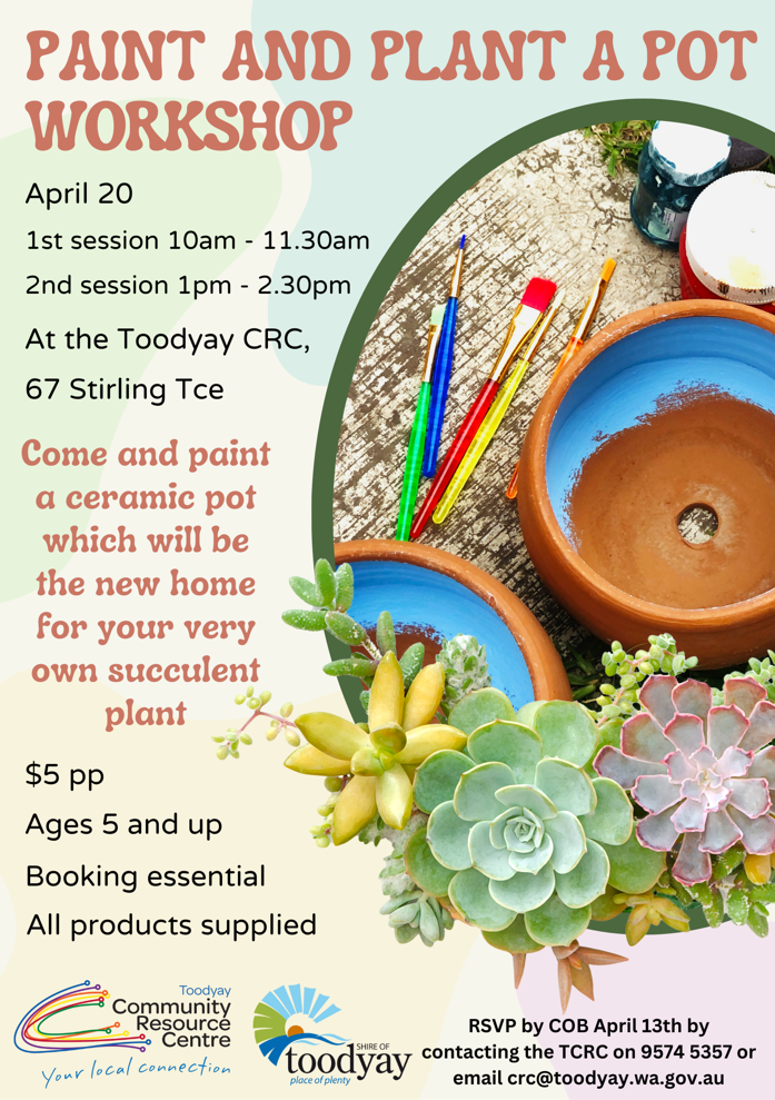 Paint and Plant a Pot Workshop » Shire of Toodyay