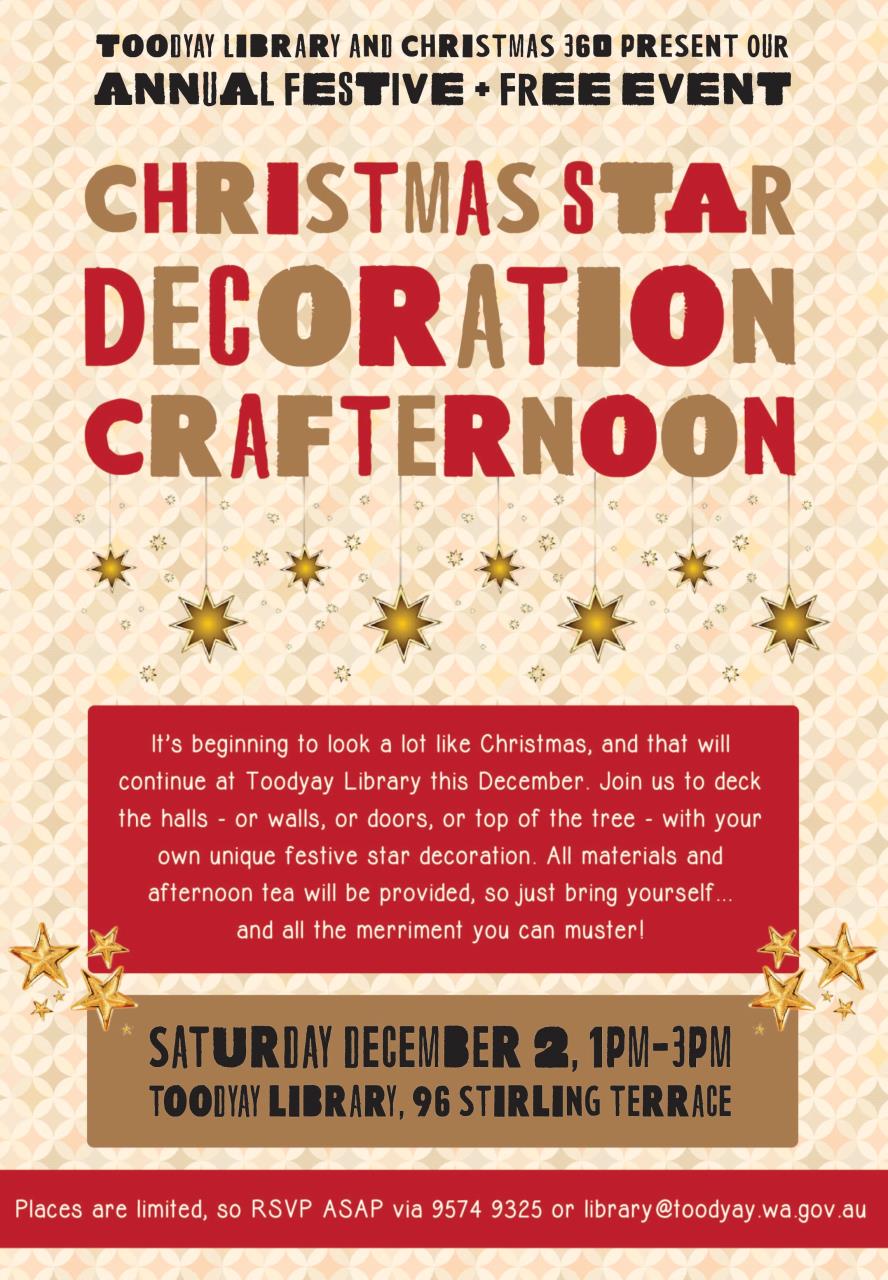 Christmas Star Decoration Crafternoon » Shire of Toodyay